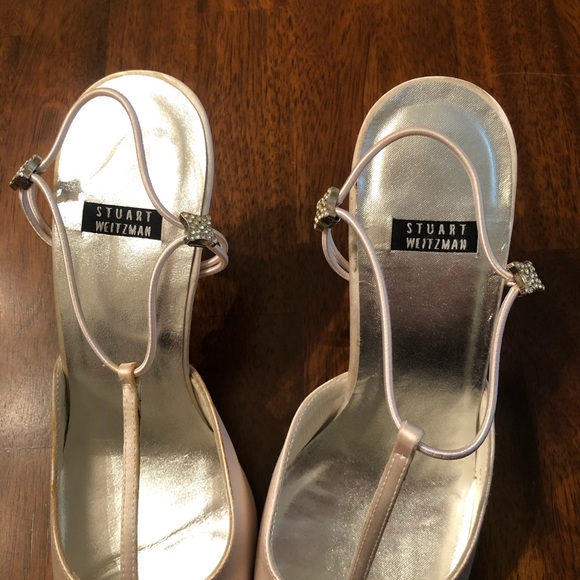 Stuart Weitzman | Shoes | Size 65 Stuart Weitzman White Satin Quadro ...